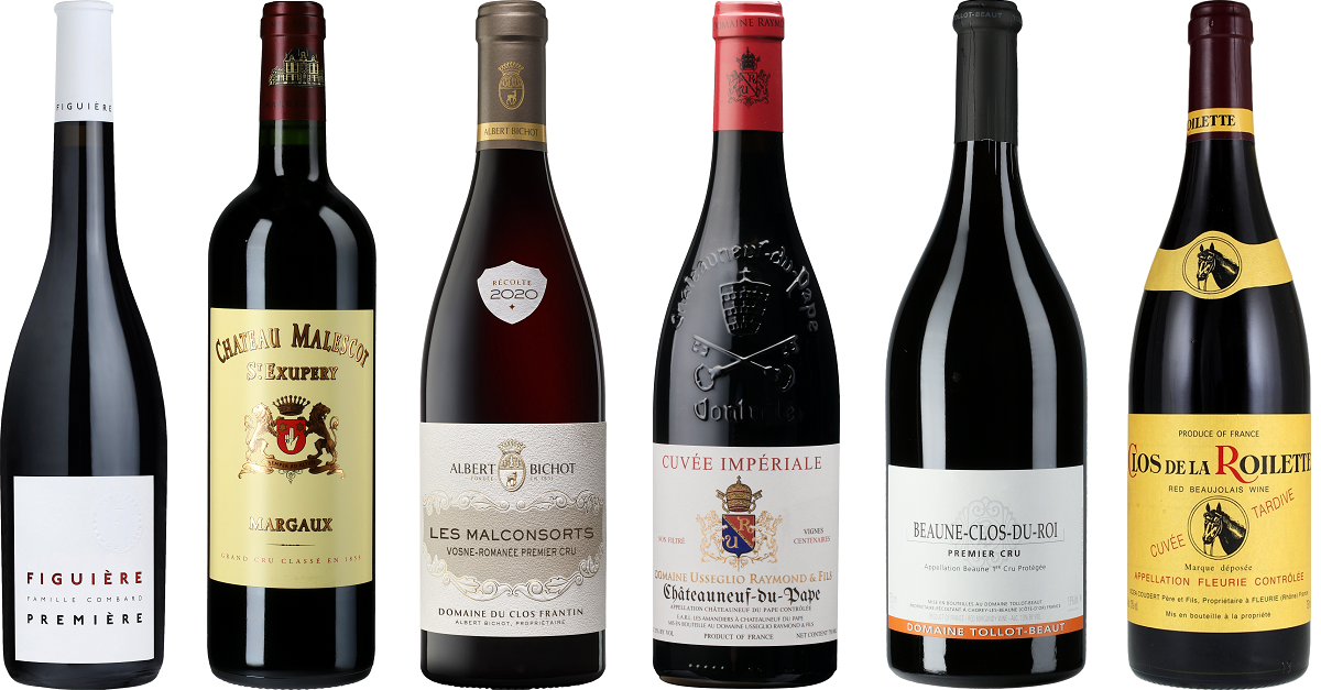 Vino rosso francese di ogni regione